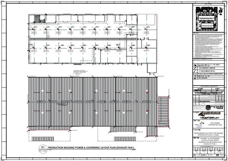 Production Building Power & Lightening Layout Plan (Exhaust Fan) | PDF