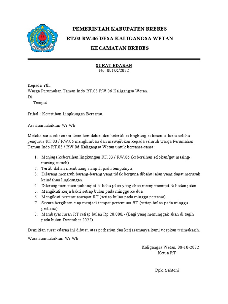 Surat Edaran | PDF