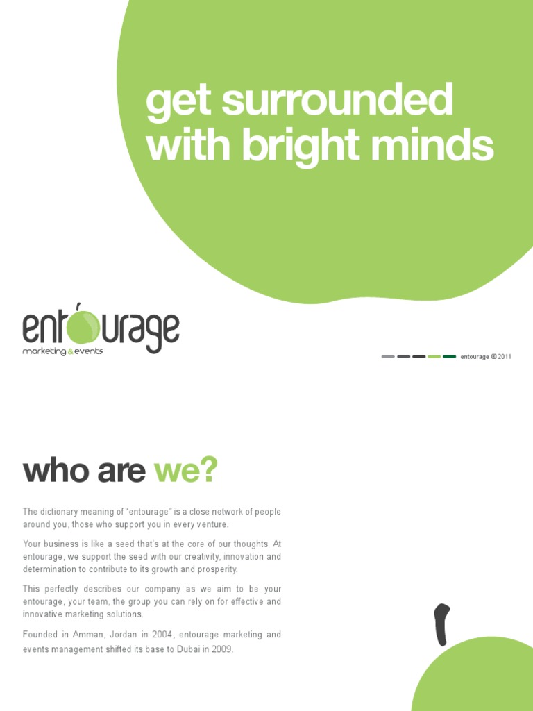 Get Surrounded With Bright Minds: Entourage © 2011 | PDF | United Arab ...