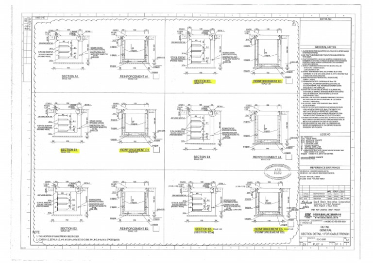 General Sectional Detail of Cable Trench | PDF