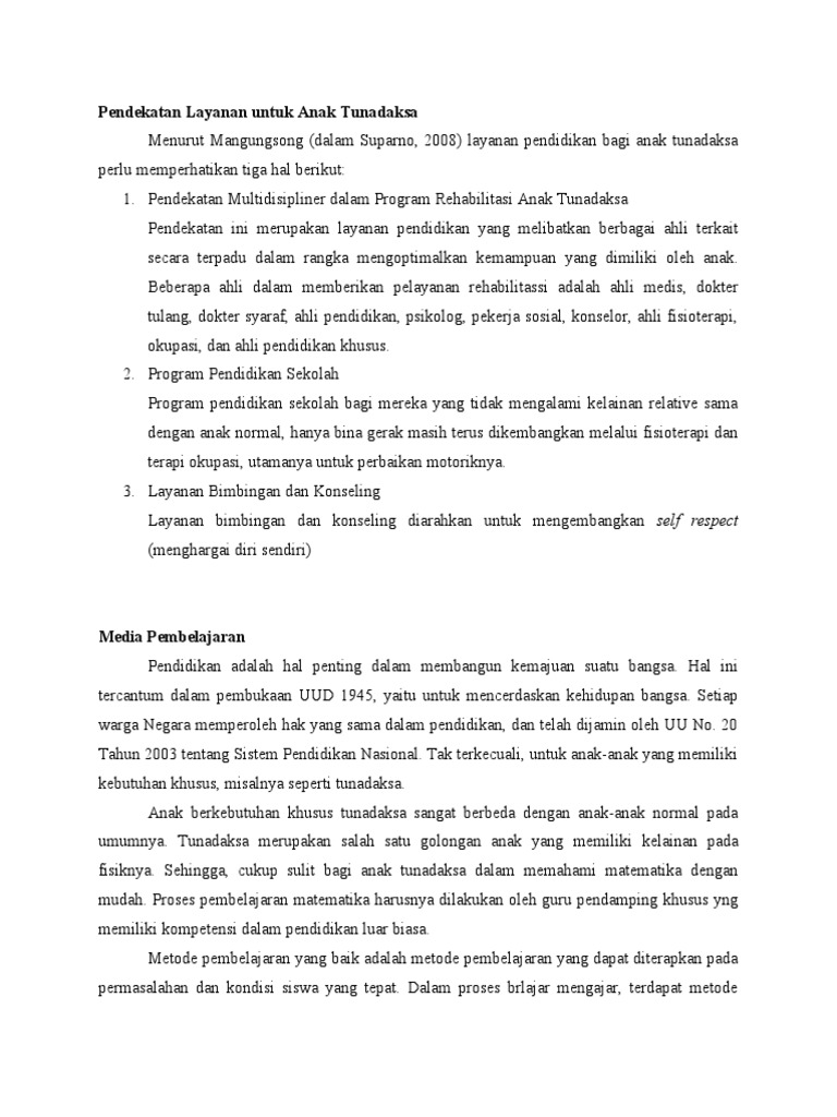 Metode Pembelajaran Matematika untuk Anak Tunadaksa Menggunakan Alat Bantu dan Model ...