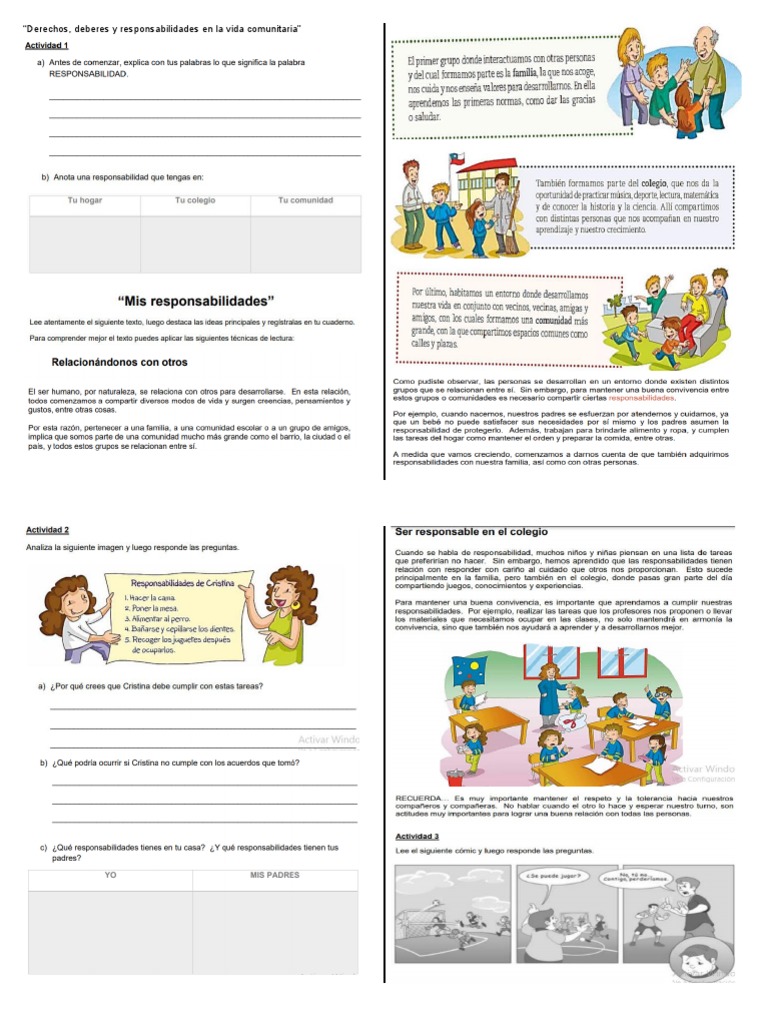 Derechos y Deberes 3° Basico | PDF