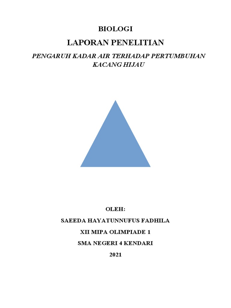 Proposal Penelitian Biologi Pdf