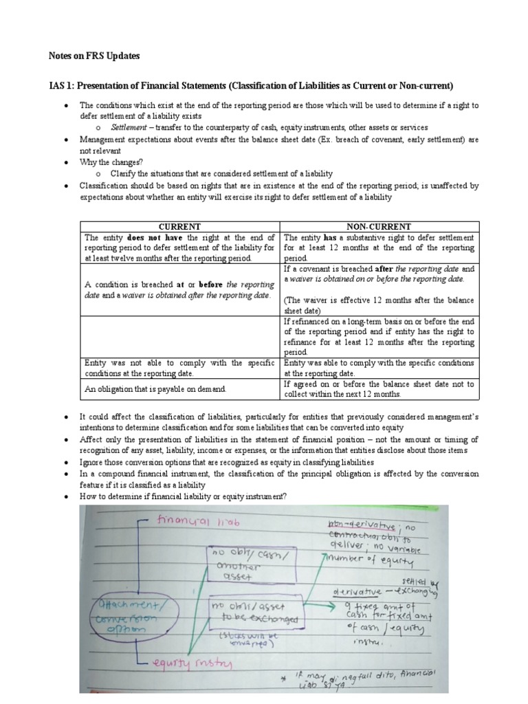 Notes On Frs Updates Pdf