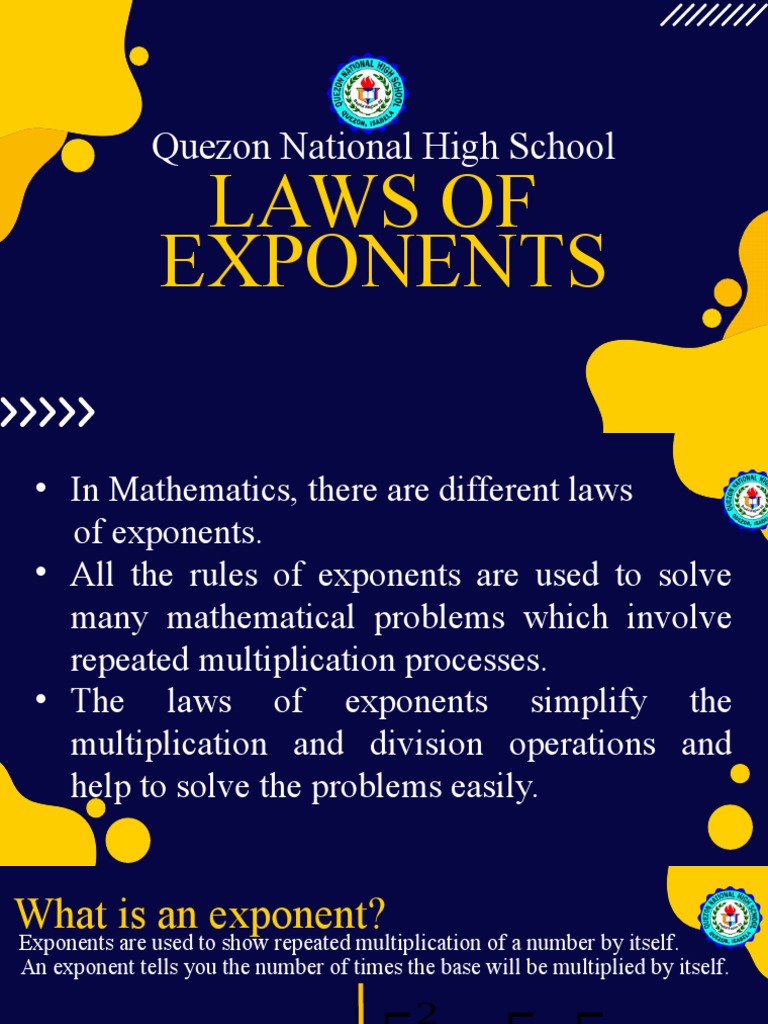 Laws of Exponents | PDF | Multiplication | Mathematical Notation