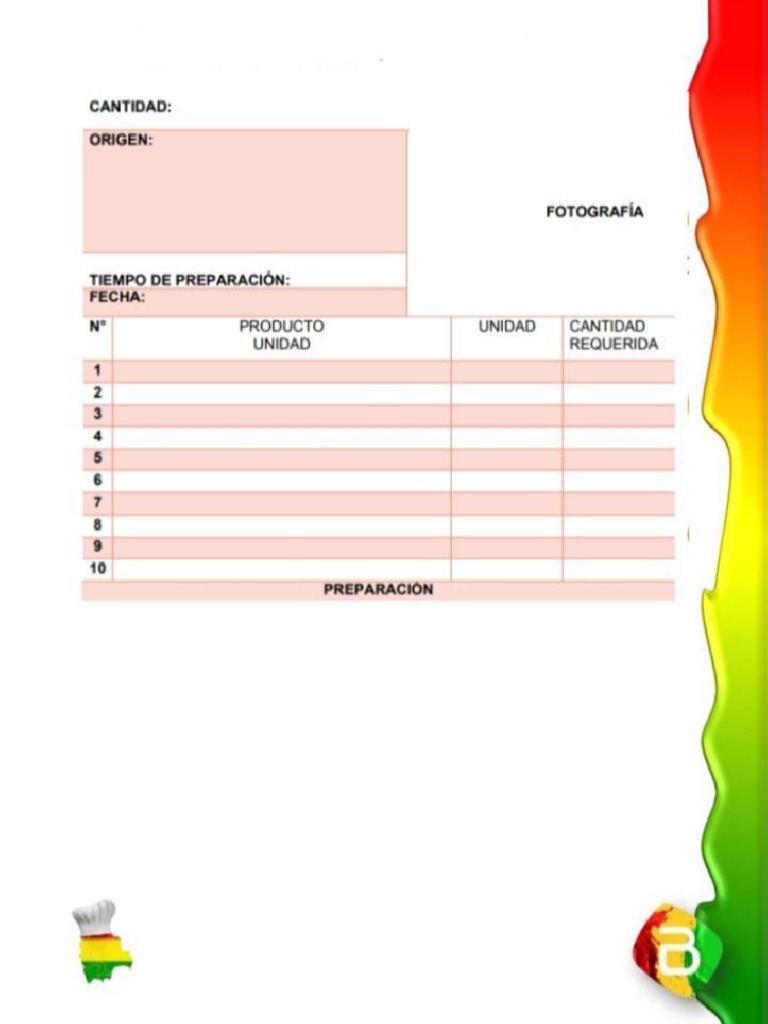 Formato Recetas | PDF