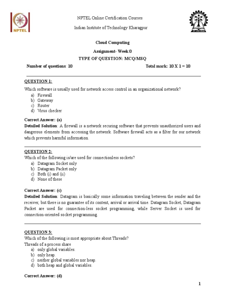 CC Assignments Current | PDF | Cloud Computing | Computer Network