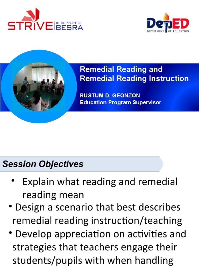 Remedial Reading Instruction Strategies | PDF | Reading Comprehension ...