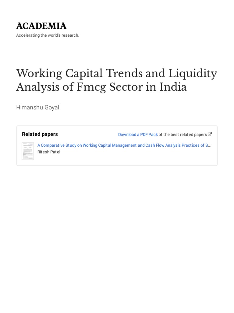 FMCG - Analysis With Cover Page v2 | PDF | Working Capital | Unilever