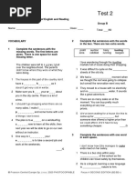 Focus 4 Unit 6 Test for Group A | PDF
