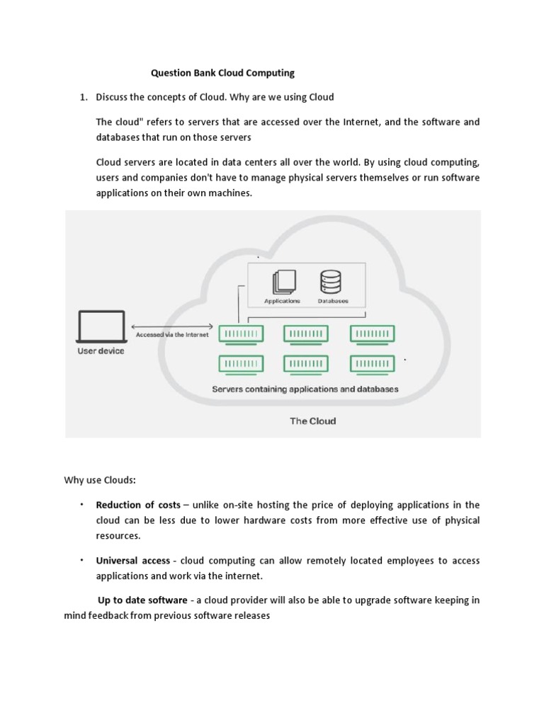 Cloud Computing - Question Bank | PDF | Cloud Computing | Software As A ...