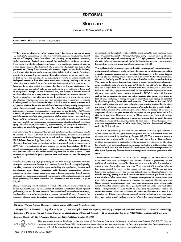 Skin Care | PDF | Skin | Sunscreen