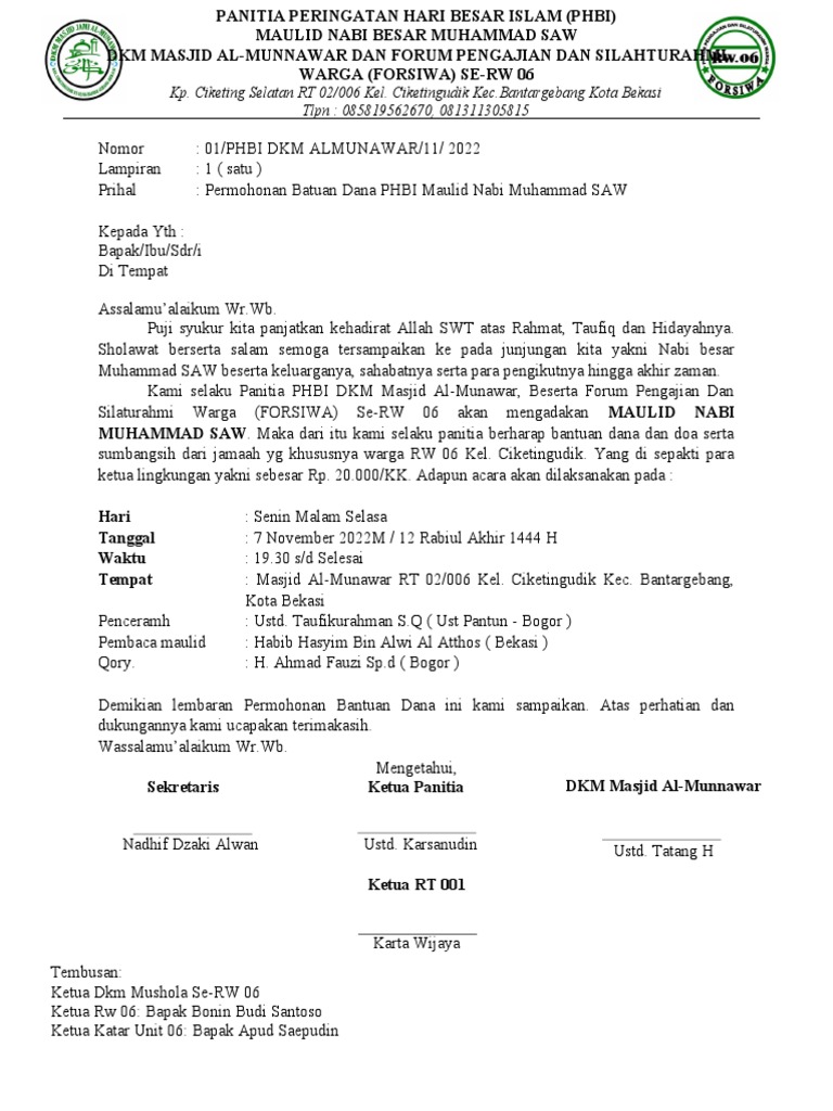 Undangan PHBI 2022 | PDF