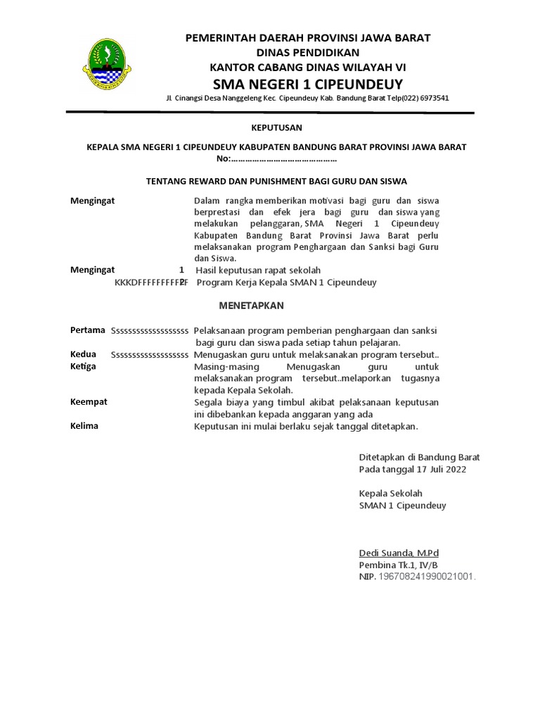 Program Reward dan Punishment Siswa-Guru | PDF