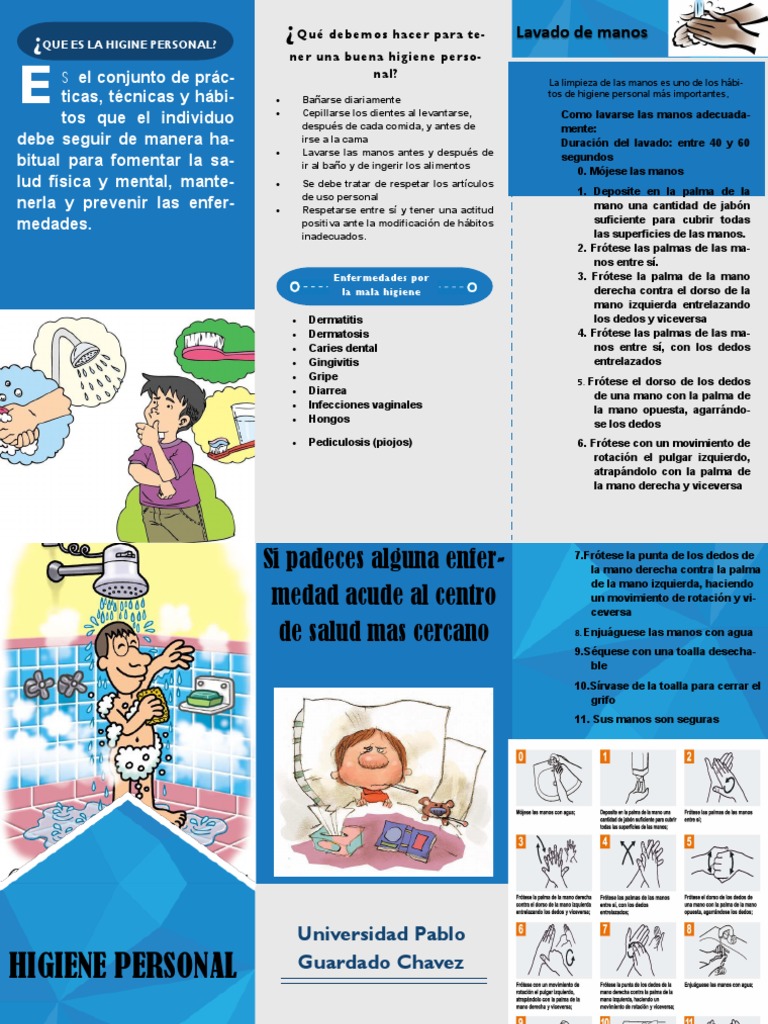 Folleto Higiene Personal 2 | PDF | Lavado de manos | Higiene