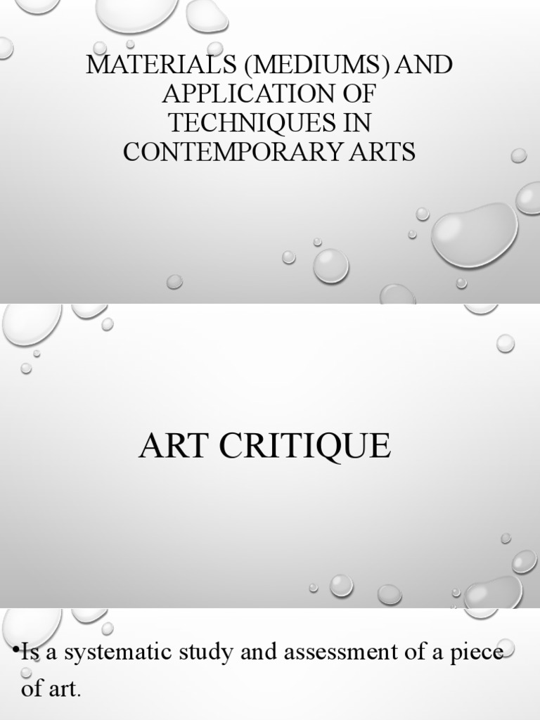 Art Critique | PDF | Composition (Visual Arts) | Shape