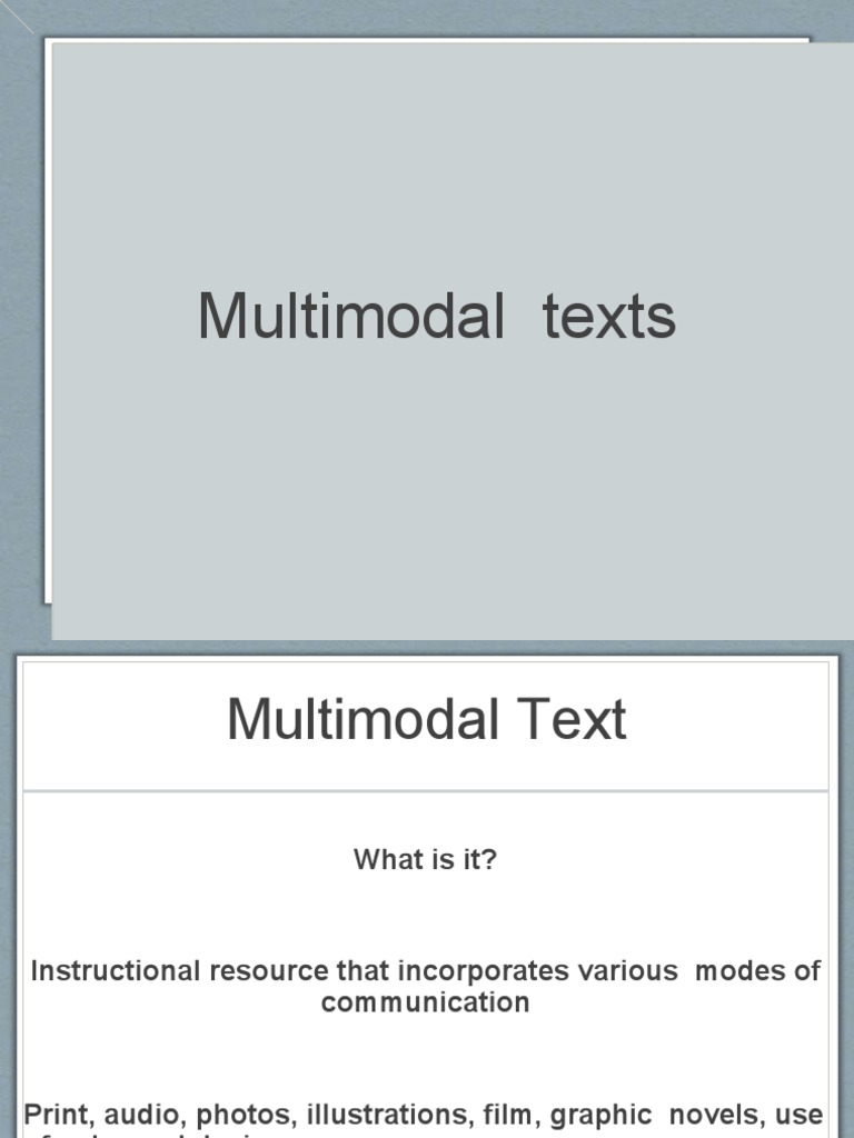 Multimodal Texts | PDF