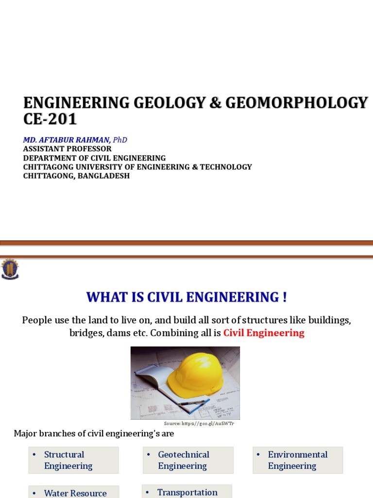 Lecture-1. Introduction To Engineering Geology | PDF | Geomorphology | Geology