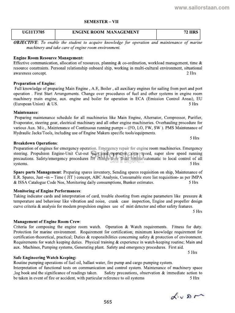 Engine Room Management | PDF | Ships | Fuel Oil