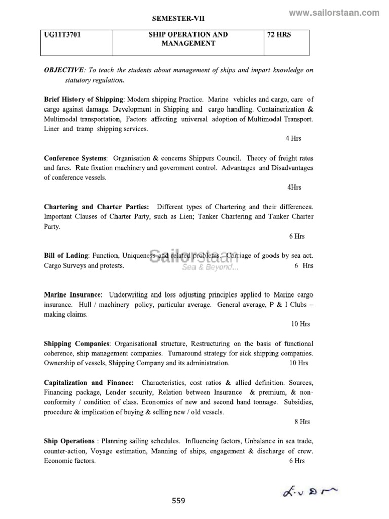 Ship Operation & Management Exam 2019 | PDF