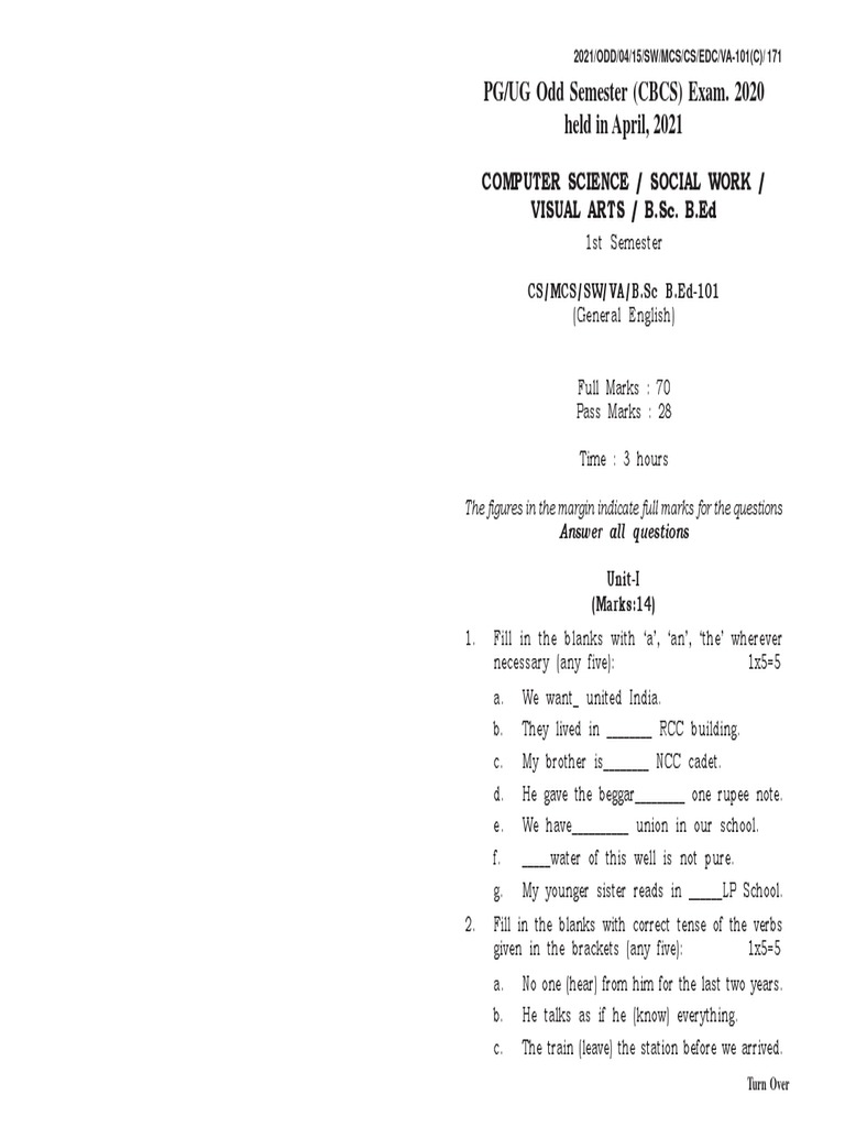 General English-101 | PDF