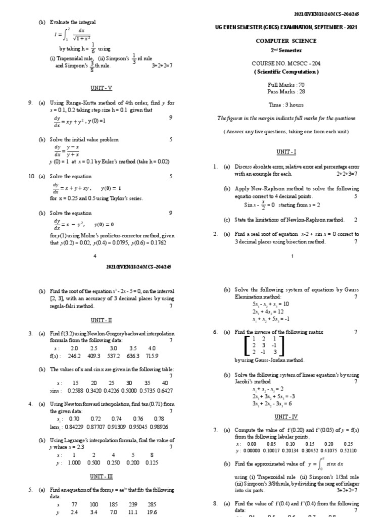 MCS 204 Question | PDF