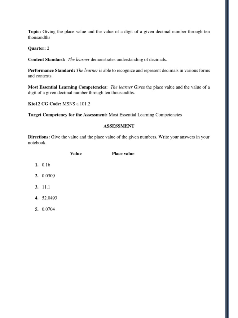 Decimal Operations and Problem Solving | PDF