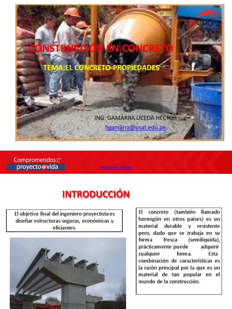 Tema 1 El Concreto | PDF | Hormigón | Cemento