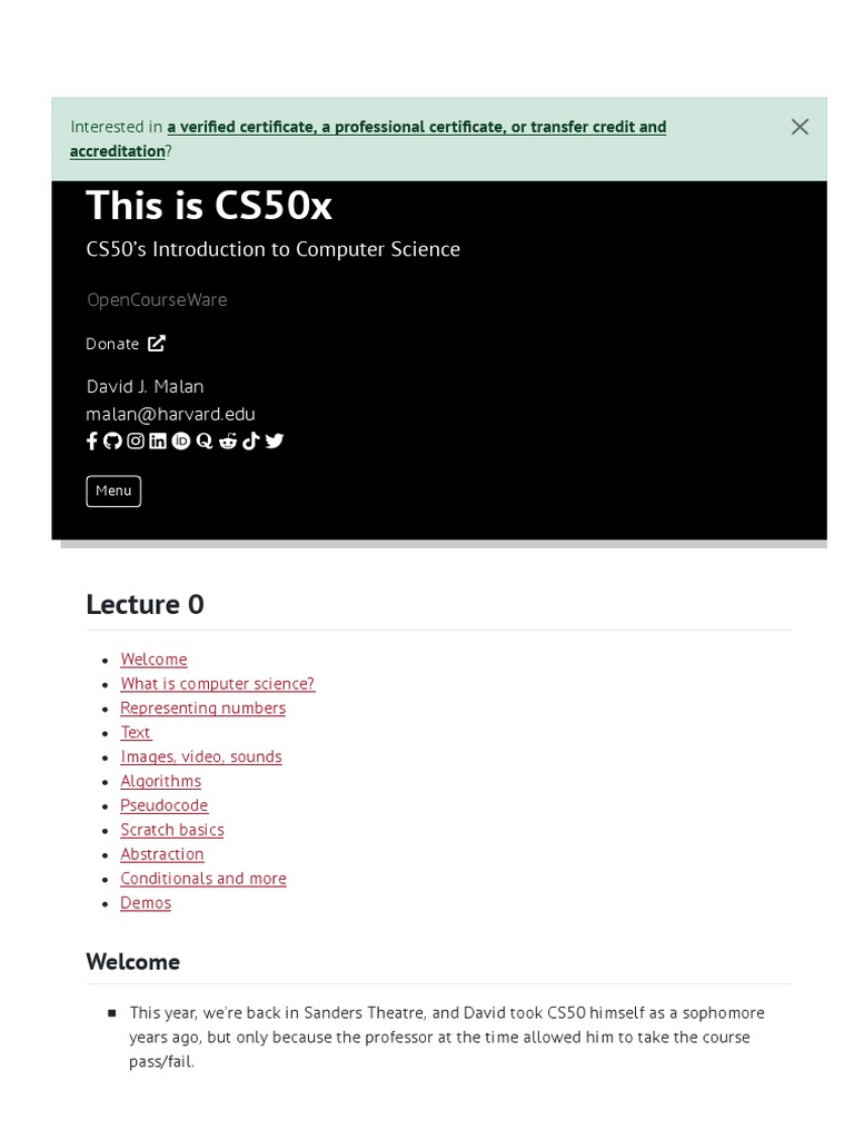 cs50 Harvard Edu X 2022 Notes 0 | PDF | Bit | Byte cs50 Harvard Edu X 2022 Notes 0 | PDF | Bit | Byte