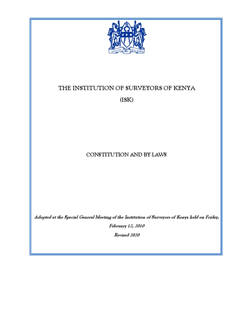 Constitution of ISK of 12 02 10 Revised Very Final Version 2020 | PDF ...