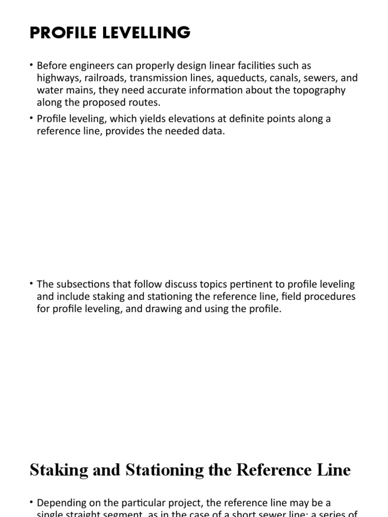 Profile Levelling | PDF