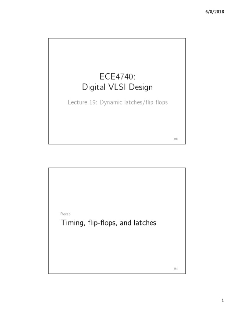 4740 Lecture19 Dynamic Latches and Flipflops | PDF | Electrical ...