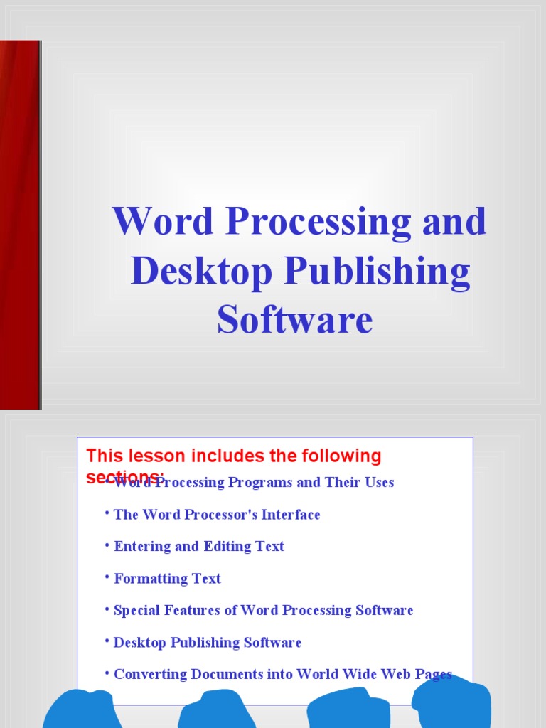 Word Processing Pdf Html Word Processor