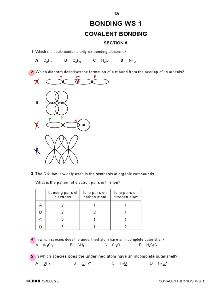 Electronegativity Questions | PDF | Chemical Bond | Chlorine