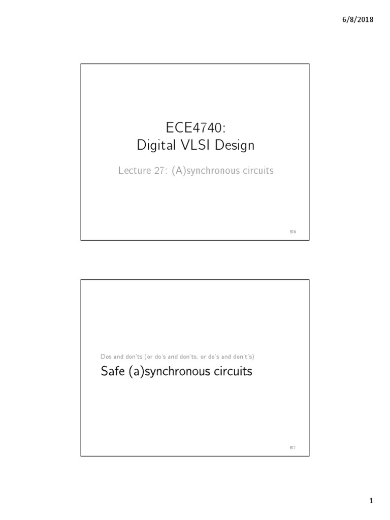 4740 Lecture27 Asynchronous Circuits Pdf