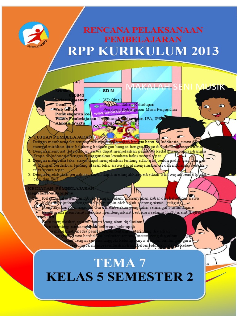 RPP K13 Kelas 5 TEMA 7 1 Lembar Salinan | PDF