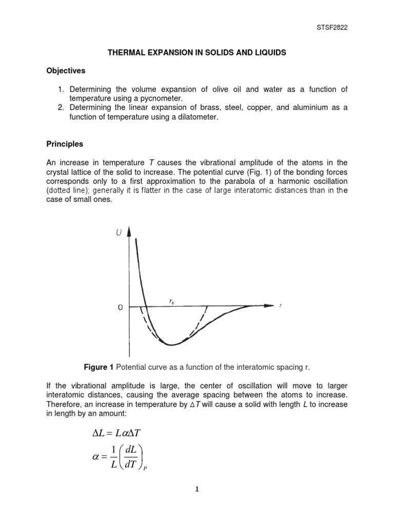 U3 Thermal Expansion in Solids and Liquids | PDF | Thermal Expansion ...