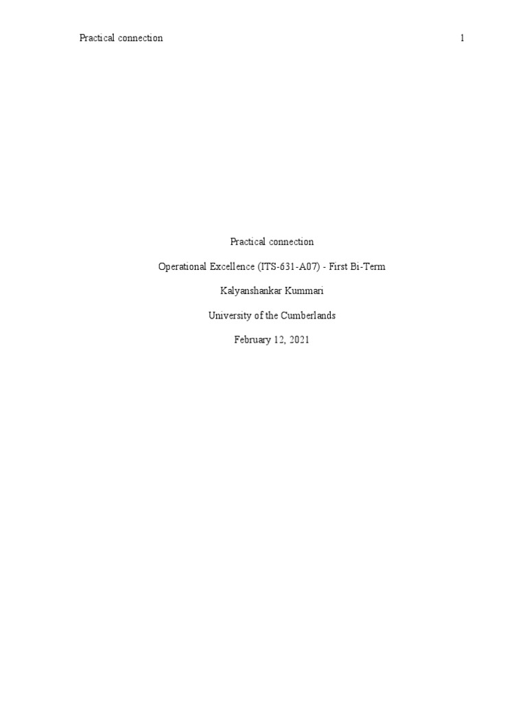 Practical Connection Kummari | PDF | Leadership | Information System