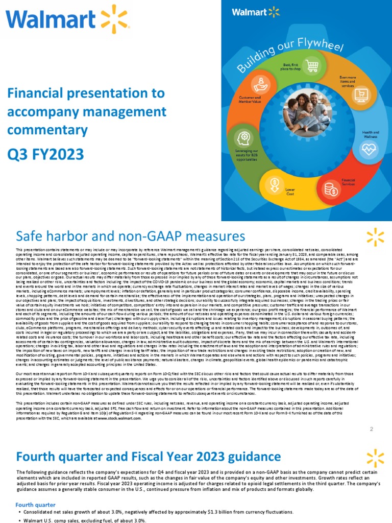 Walmart Q3 FY2023 Financial Overview | PDF | Free Cash Flow | Depreciation