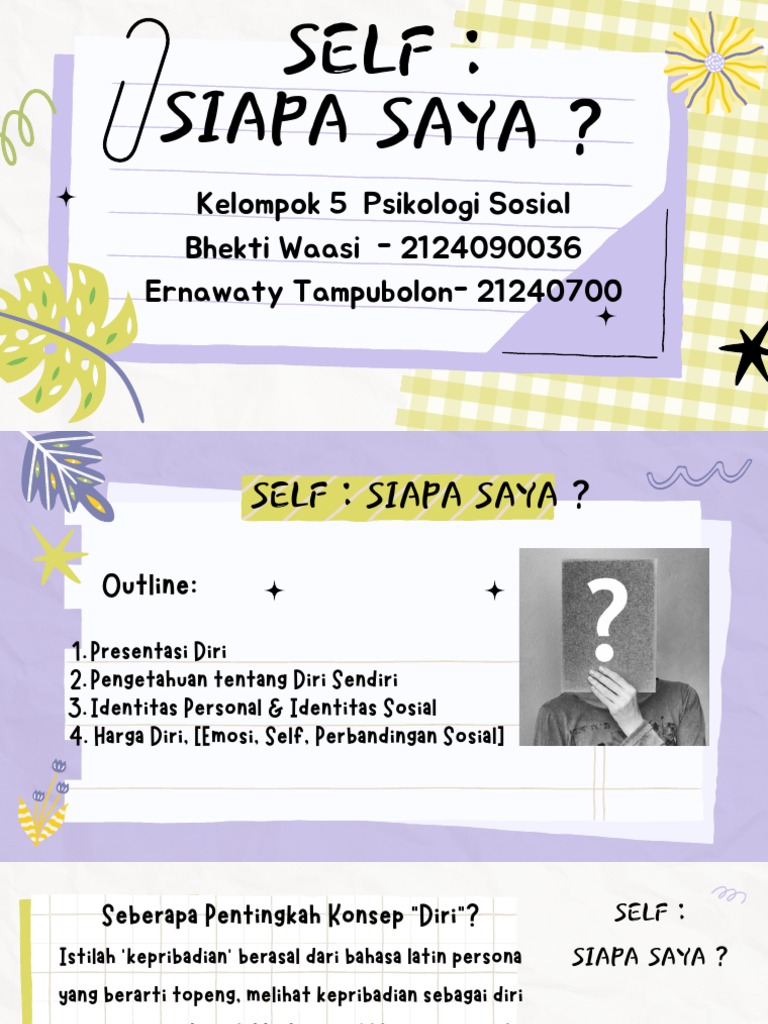 Pertemuan 6 Materi 6 - Presentasi Self, Siapa Saya - Psikologi Sosial (Rusdijanto, DRS., M.Si) | PDF