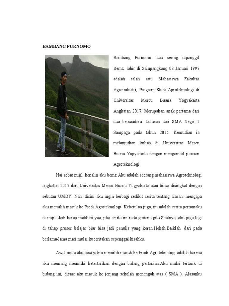 Biodata Bambang Purnomo | PDF
