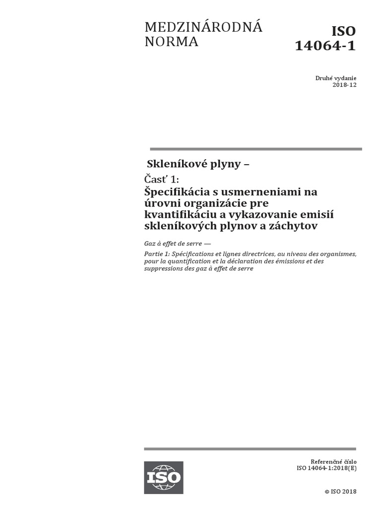 Iso 14064-1 - 2018 - SK | PDF