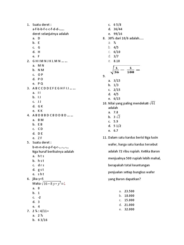 3a Soal Tiu 15 | PDF