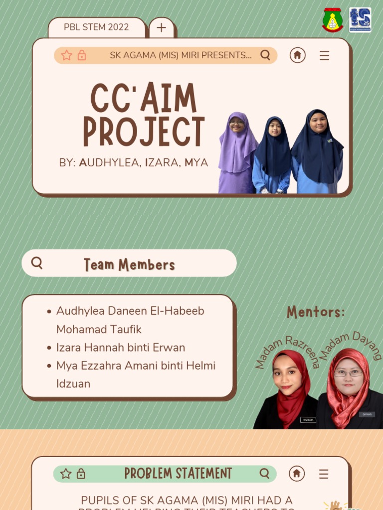 Folio PBL Stem SK Agama Mis Miri (Cc'aim Project) 2022 | PDF