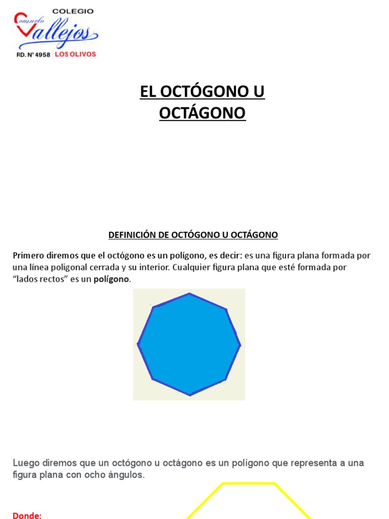 Características del octágono regular | PDF