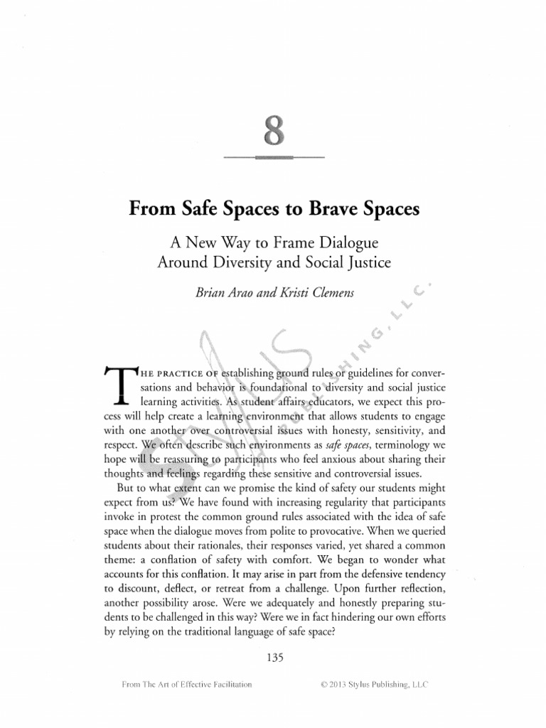 Arao, Brian Clemens, Kristi - From-Safe-Spaces-To-Brave-Spaces | PDF