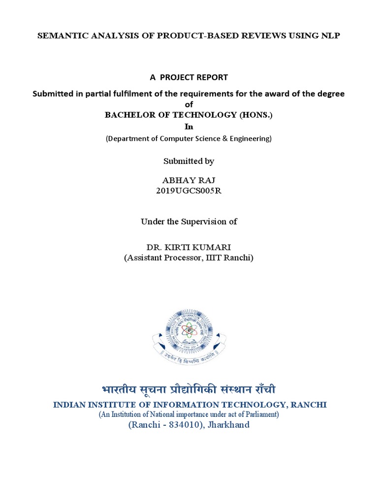 Abhay Raj 2019ugcs005r NLP Report | PDF | Receiver Operating ...