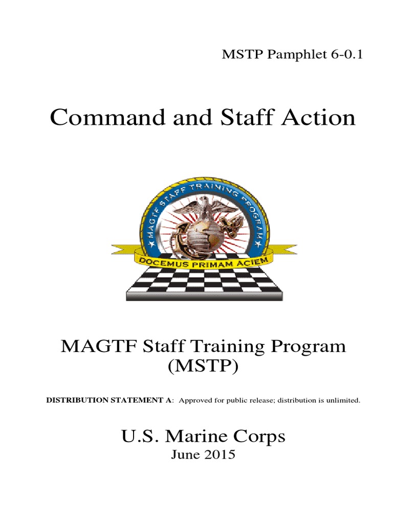 MSTP Pamphlet Command and Staff - Actions | PDF | Staff (Military ...
