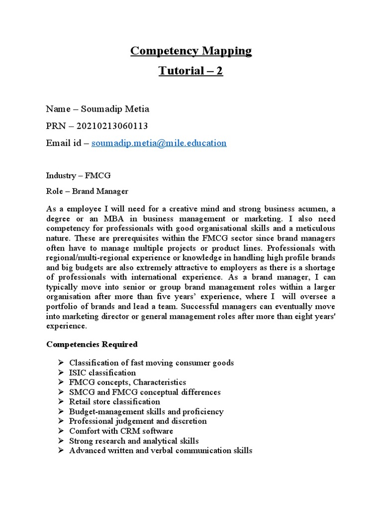 Competency Mapping Tutorial - 2 | PDF