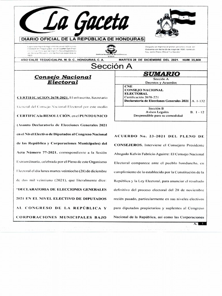 Certificacion 2678-2021 Declaratoria EG2021 Diputados CN y ...